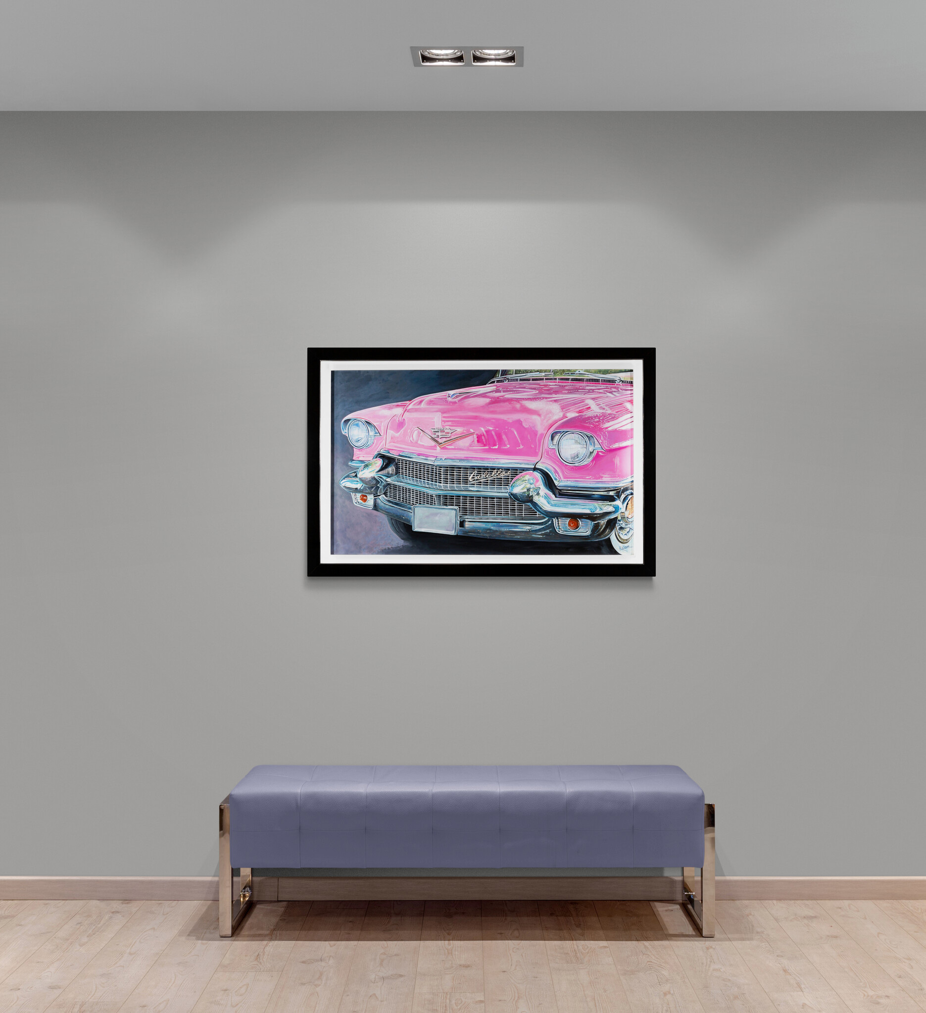 Roz Wilson (b.1960) '56 Pink Cadillac' - ThePapillon.Gallery