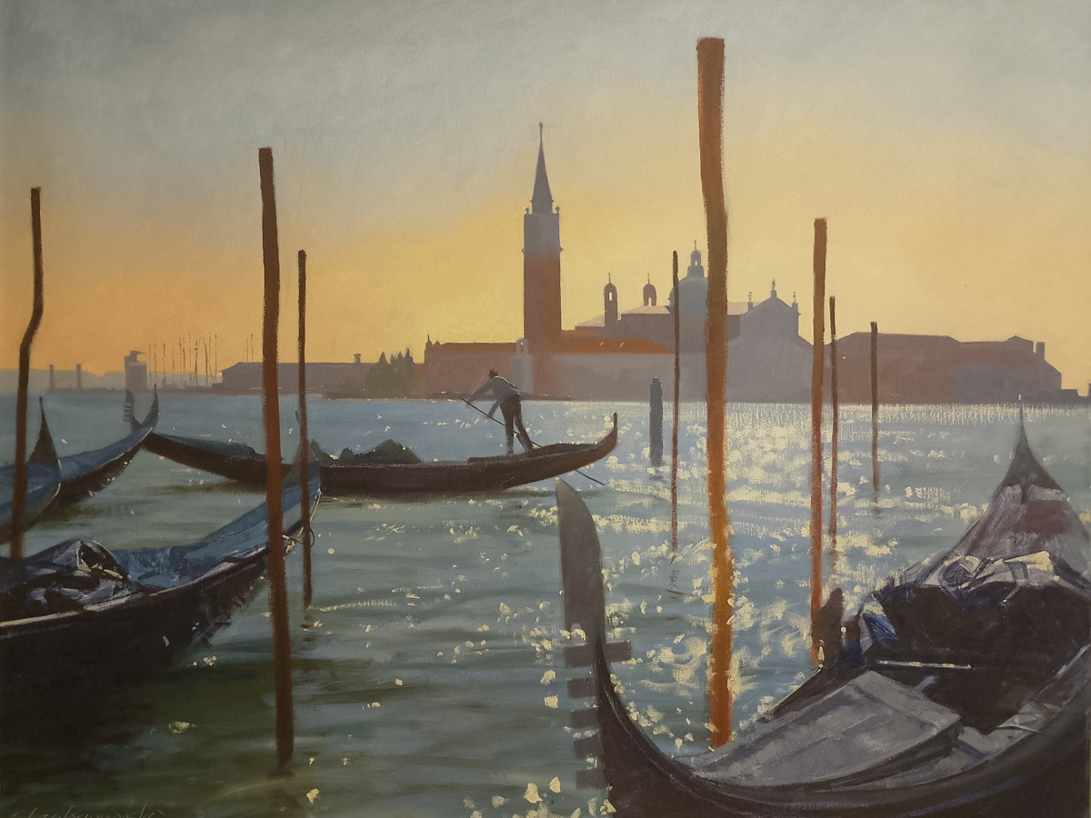 Stan Kaminski 'San Giorgio with Gondolas' - ThePapillon.Gallery