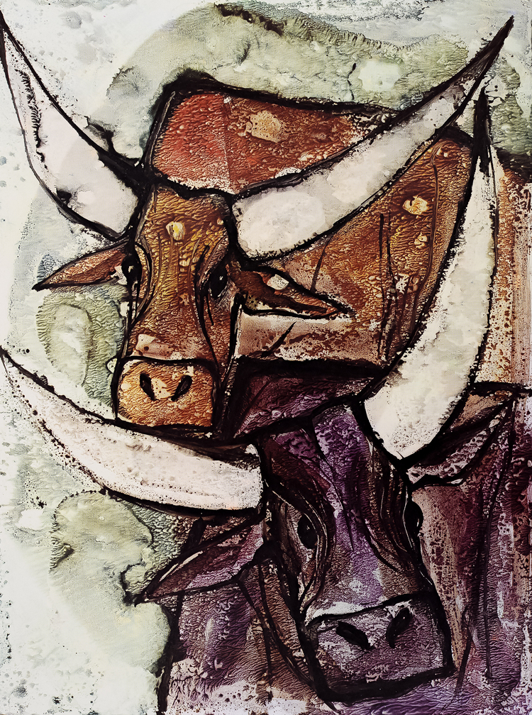 Walter Lindner (1936-2007) 'Stiere (1971)' - ThePapillon.Gallery