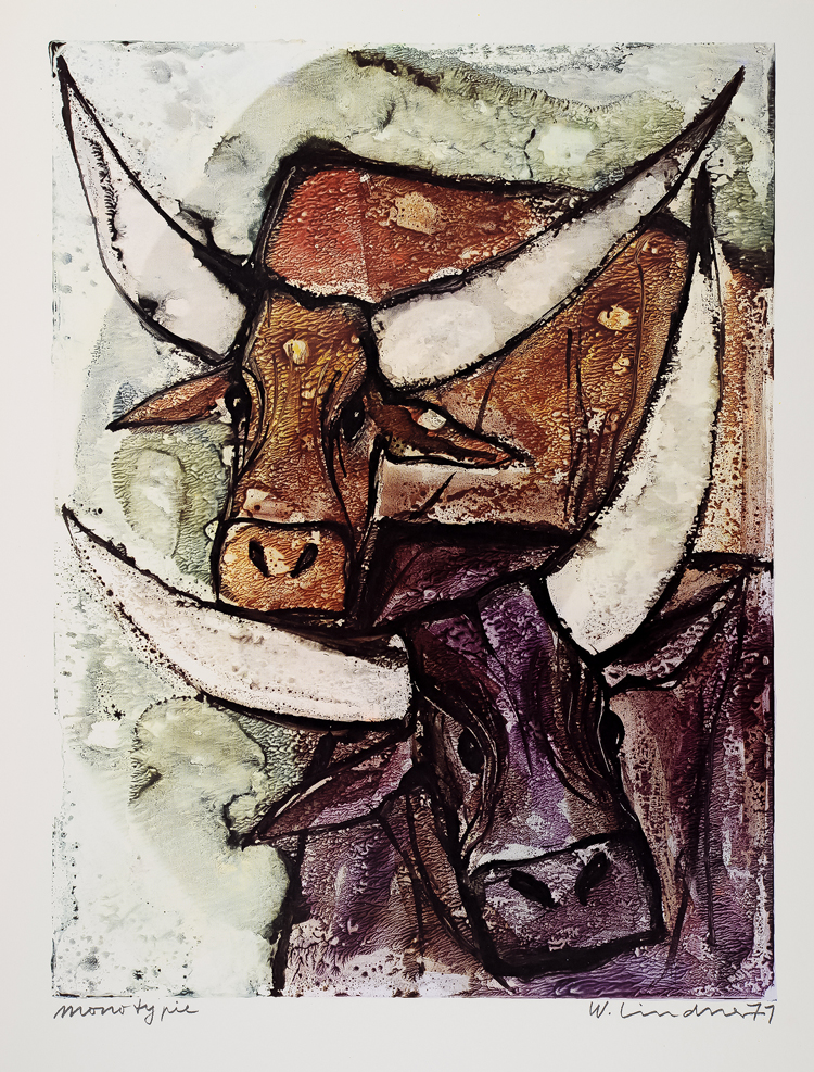 Walter Lindner (1936-2007) 'Stiere (1971)' - ThePapillon.Gallery